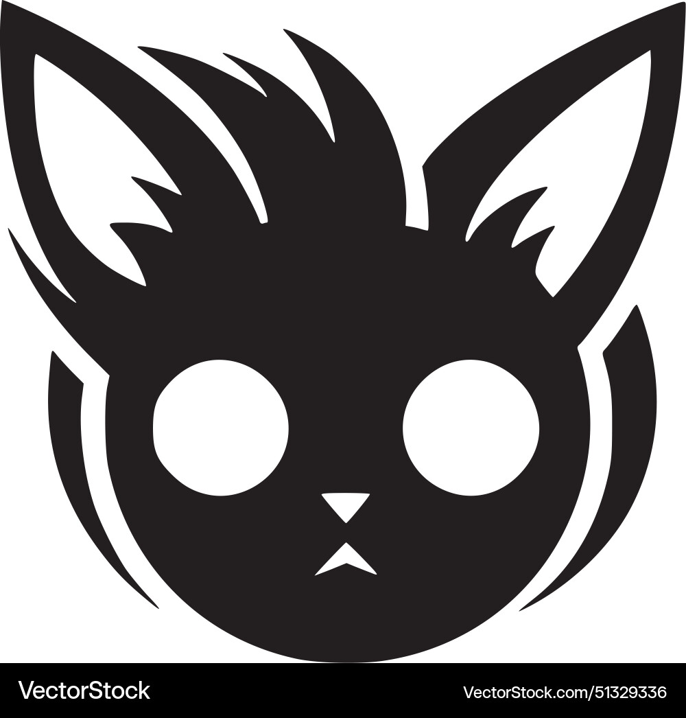 Cat - minimalist and flat logo Royalty Free Vector Image