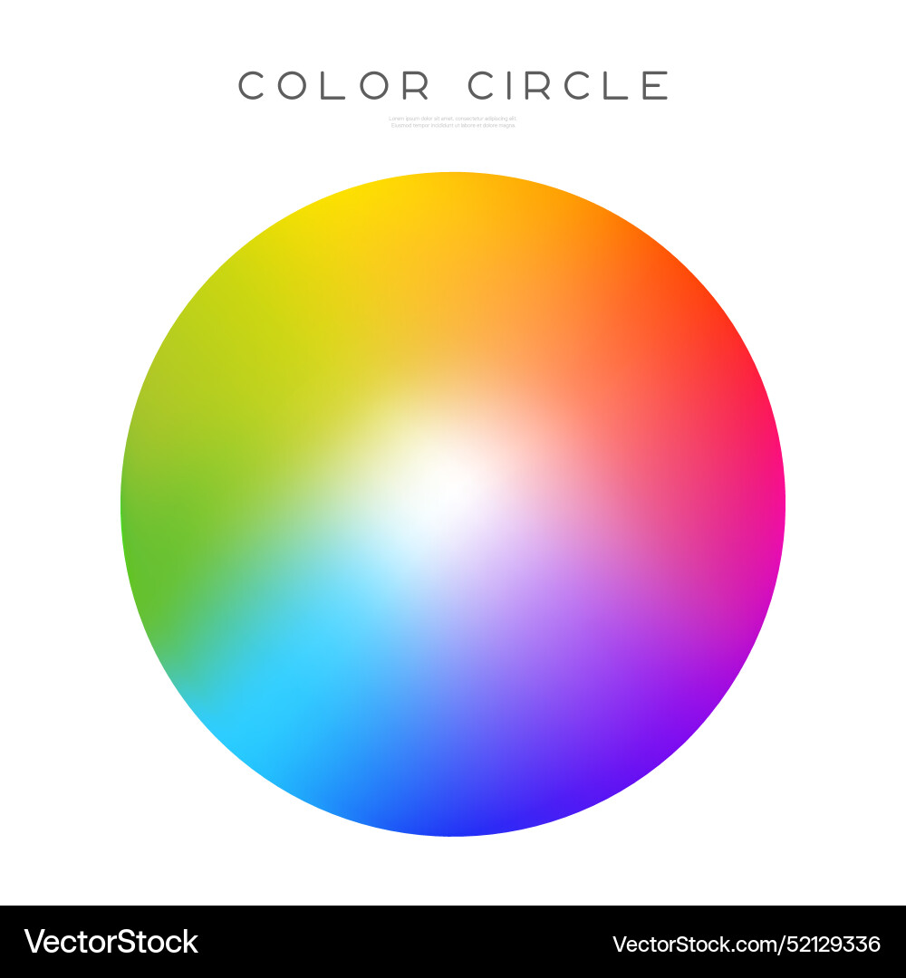 Color wheel or circle rgb palette Royalty Free Vector Image