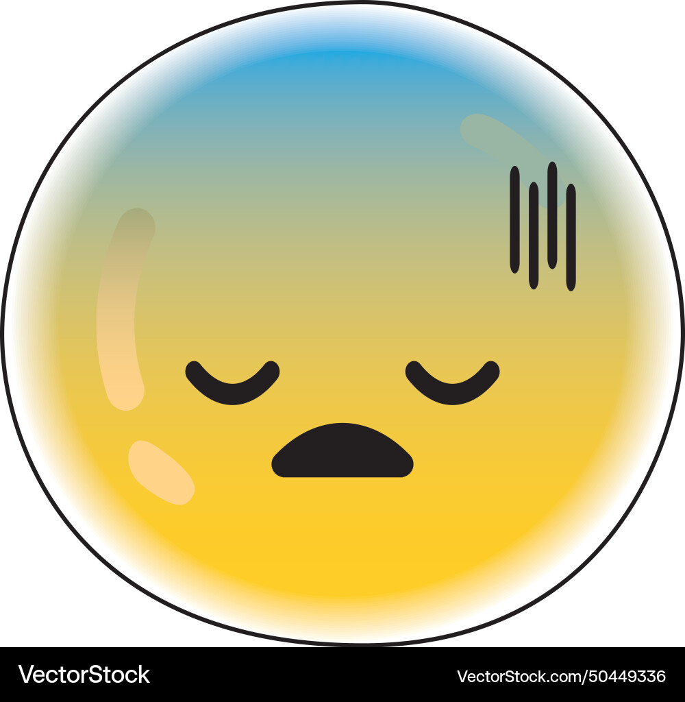 Cute sad emoji icon Royalty Free Vector Image - VectorStock