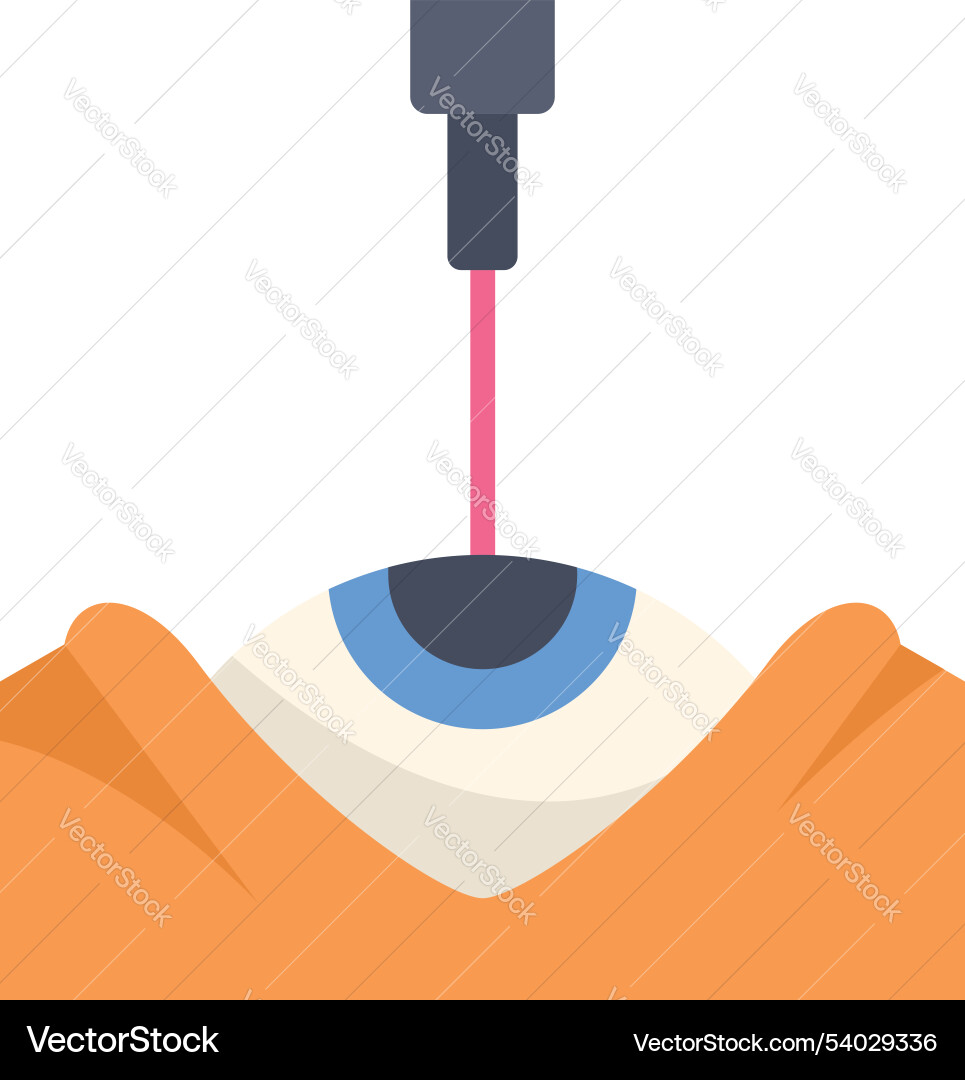Laser eye surgery correcting vision problems Vector Image