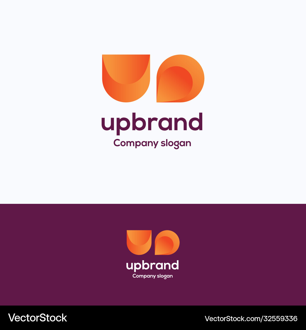Up name logo Royalty Free Vector Image - VectorStock