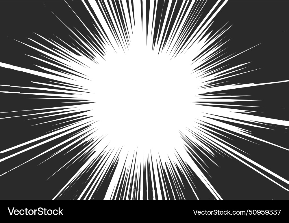Abstract comic book flash explosion with radial Vector Image
