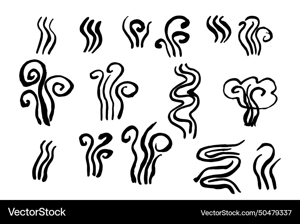 Abstract sketch-style smoke symbol for concept Vector Image