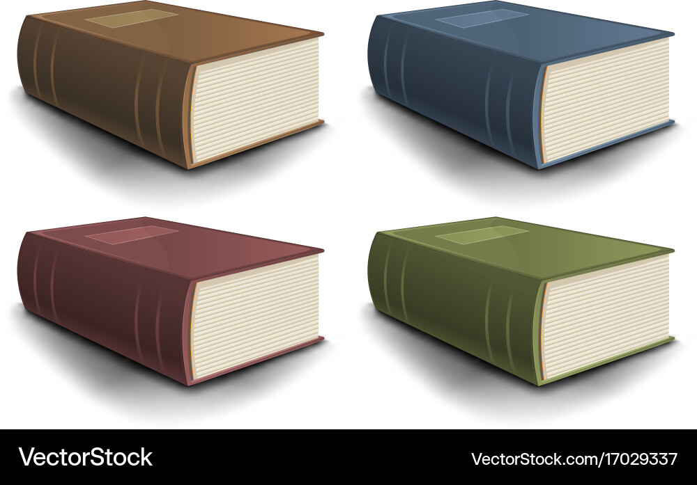 Big old book collection Royalty Free Vector Image
