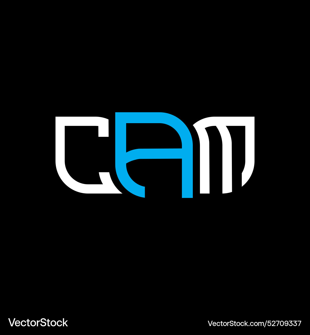 Cam logo design simple and modern Royalty Free Vector Image