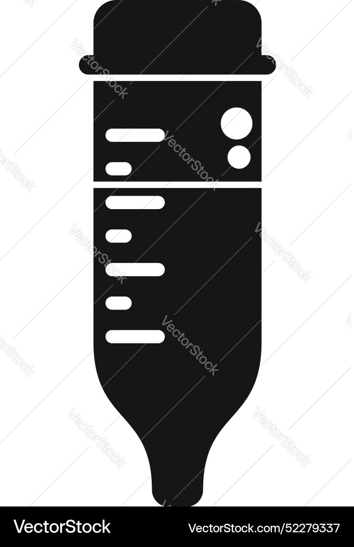 Chemical test tube icon showing experiment or lab Vector Image