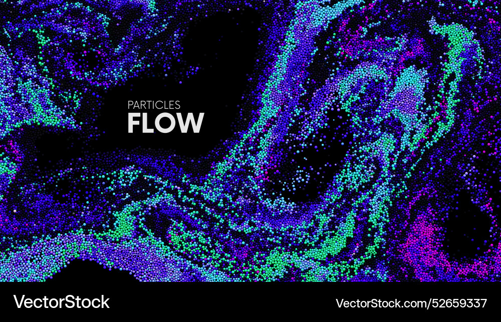 Colorful gradient dots liquid randomly flow swirl Vector Image