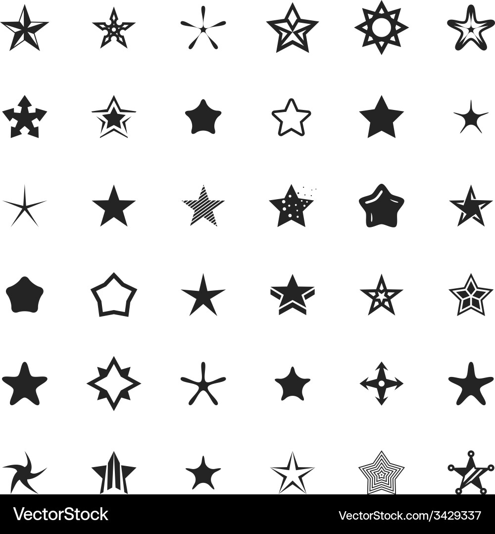 Star icons Royalty Free Vector Image - VectorStock