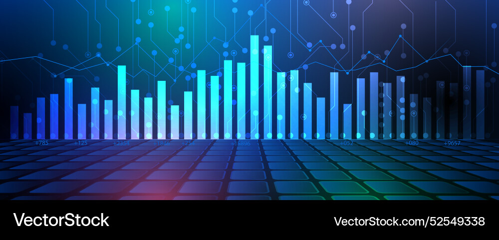 Financial technology and business analysis Vector Image