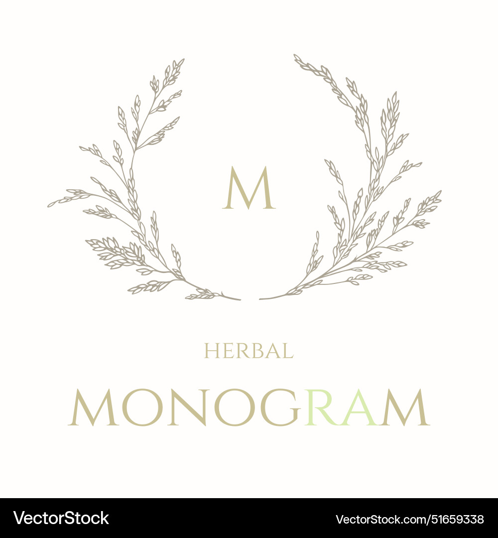 Hand drawn herbal frame Royalty Free Vector Image