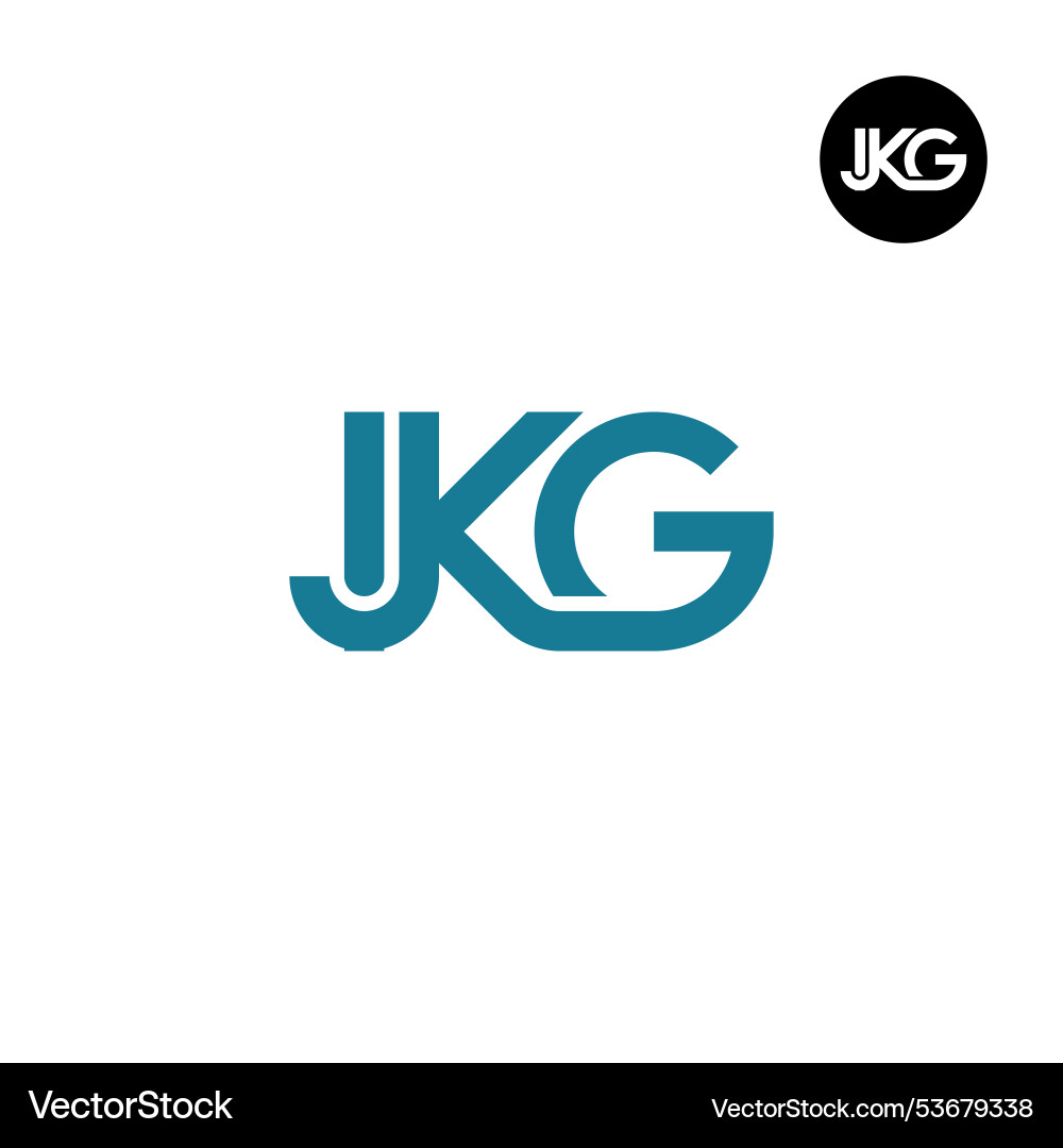 Jkg Letter Monogram Logo Royalty Free Vector Image