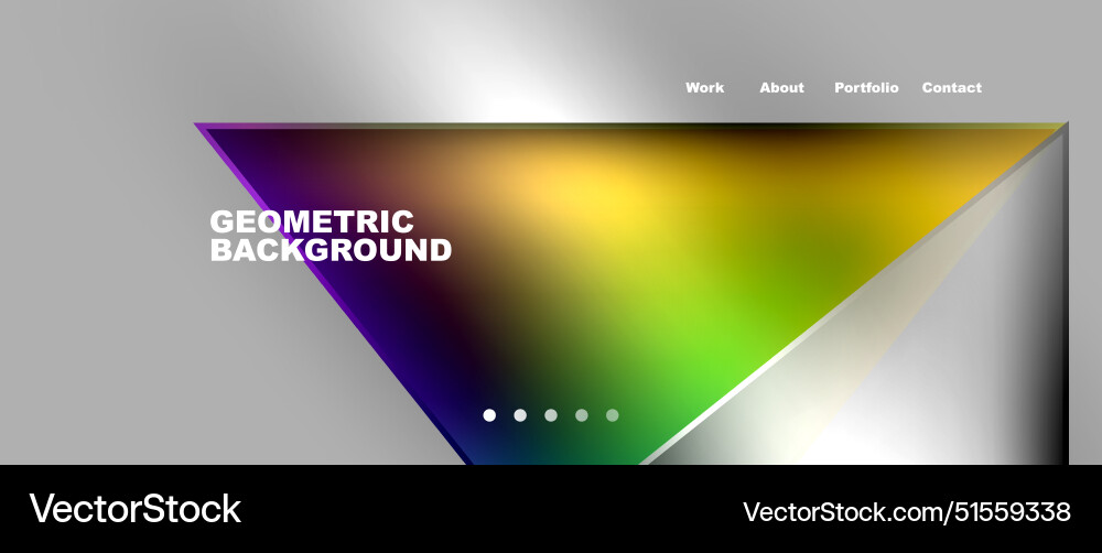 Metal triangles with colorful bright triangles Vector Image