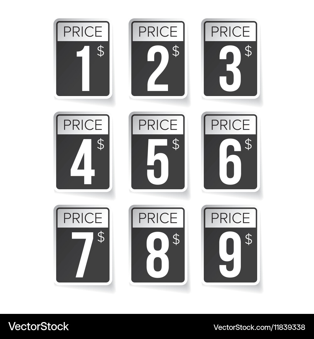 Price tag set labels Royalty Free Vector Image