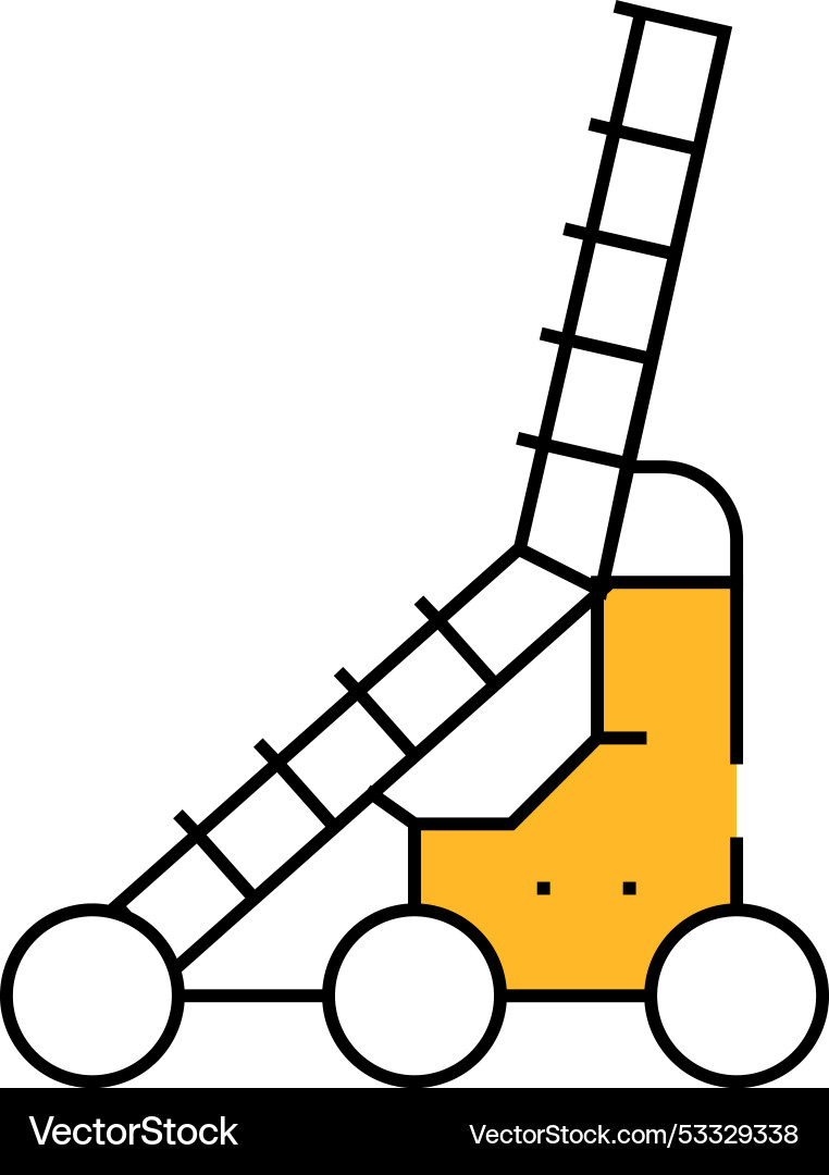 Siege ladder icon color Royalty Free Vector Image