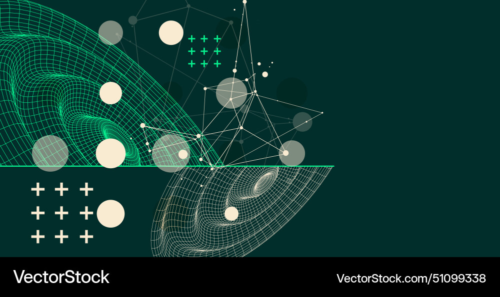 Template for science and technology presentation Vector Image