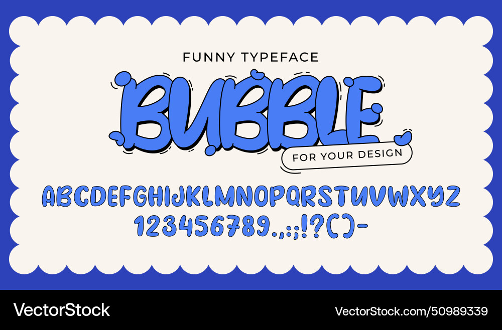 Cartoon funny typeface Royalty Free Vector Image