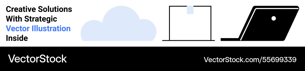 Cloud storage and digital collaboration using Vector Image