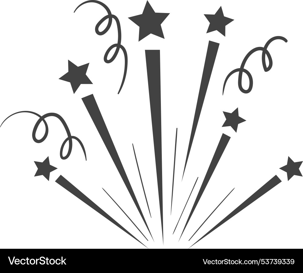 Festive starburst icon sparkle explosion Vector Image