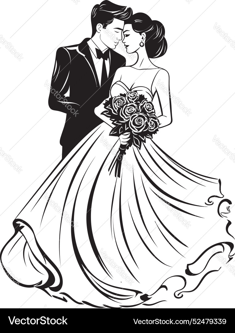Matrimonial radiance black logo design bridal Vector Image