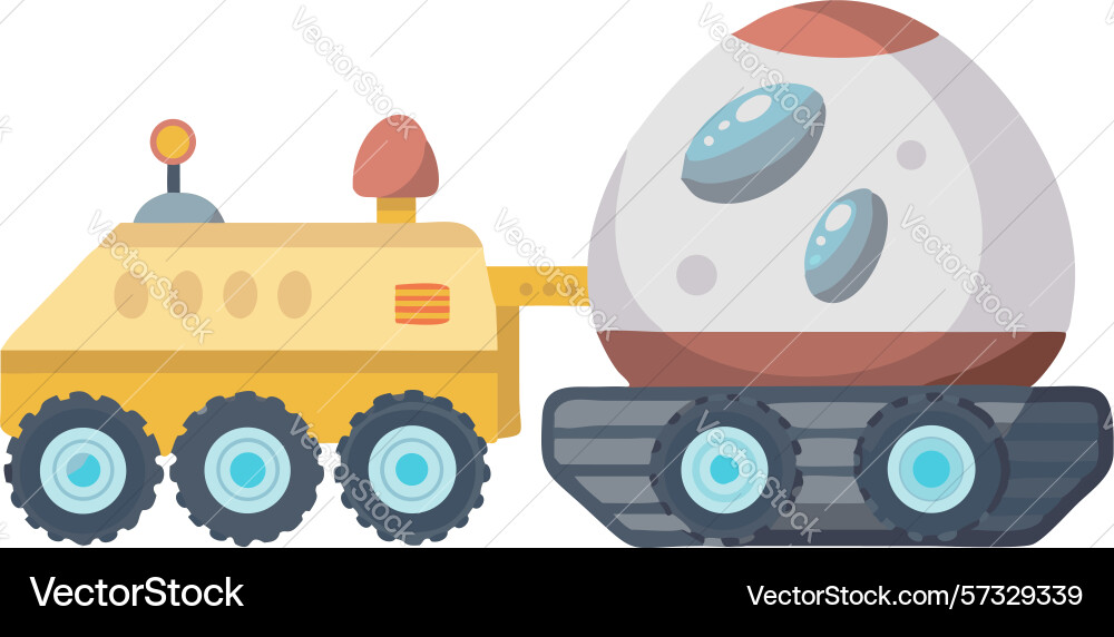 Planetary explorer multi-wheeled rover Royalty Free Vector