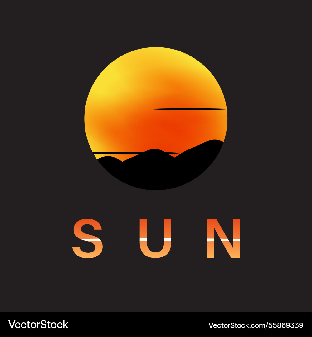 Sun logo Royalty Free Vector Image - VectorStock