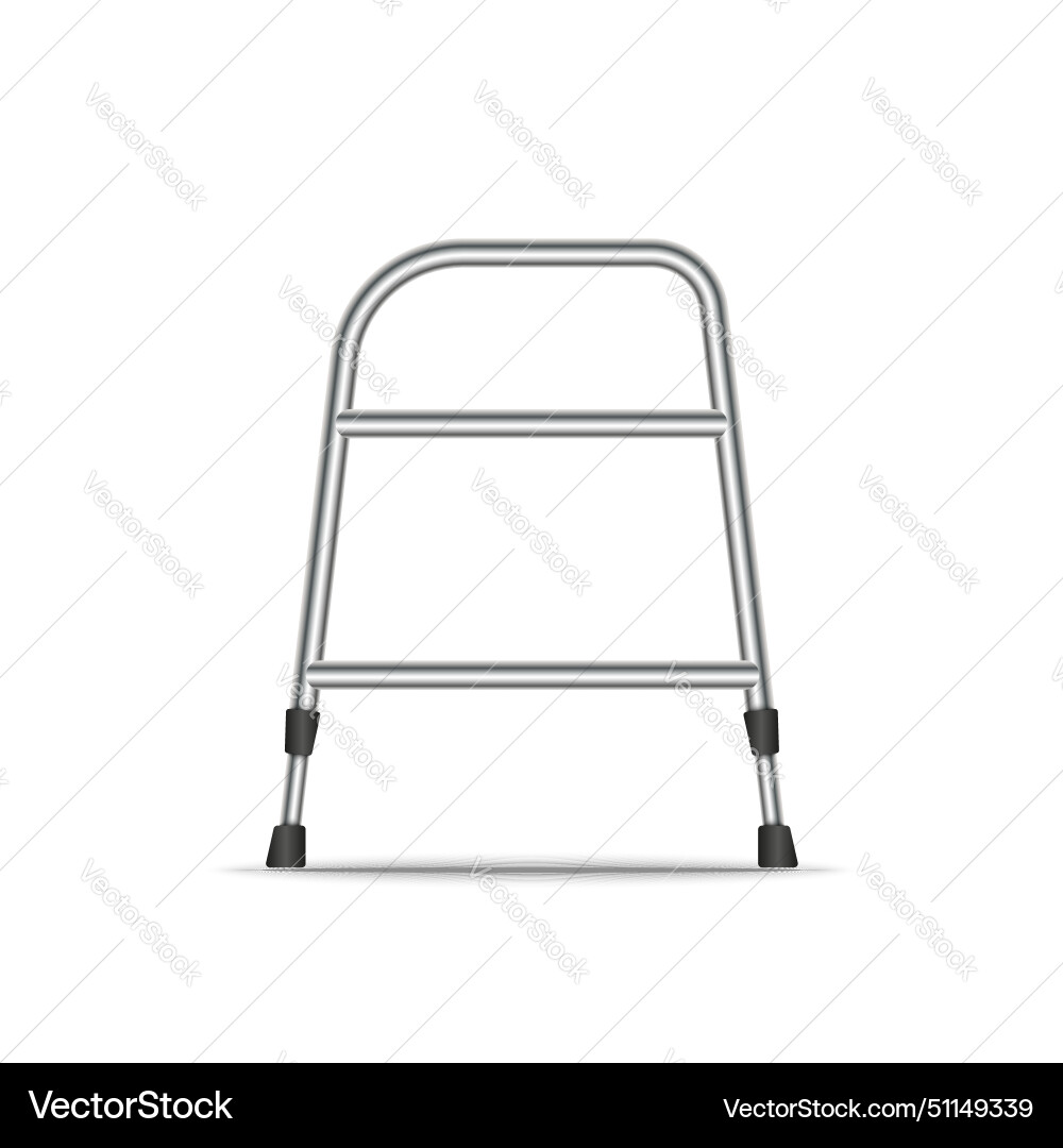 Walker or walking frame for adults side view Vector Image