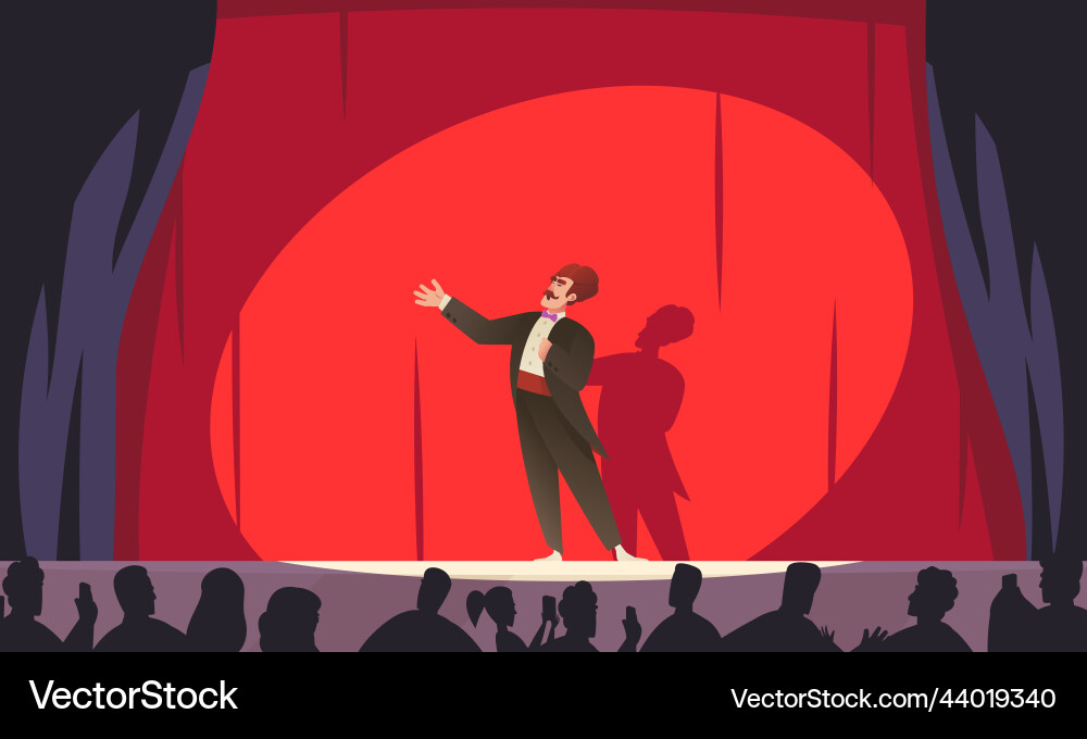 Artist performance cartoon Royalty Free Vector Image