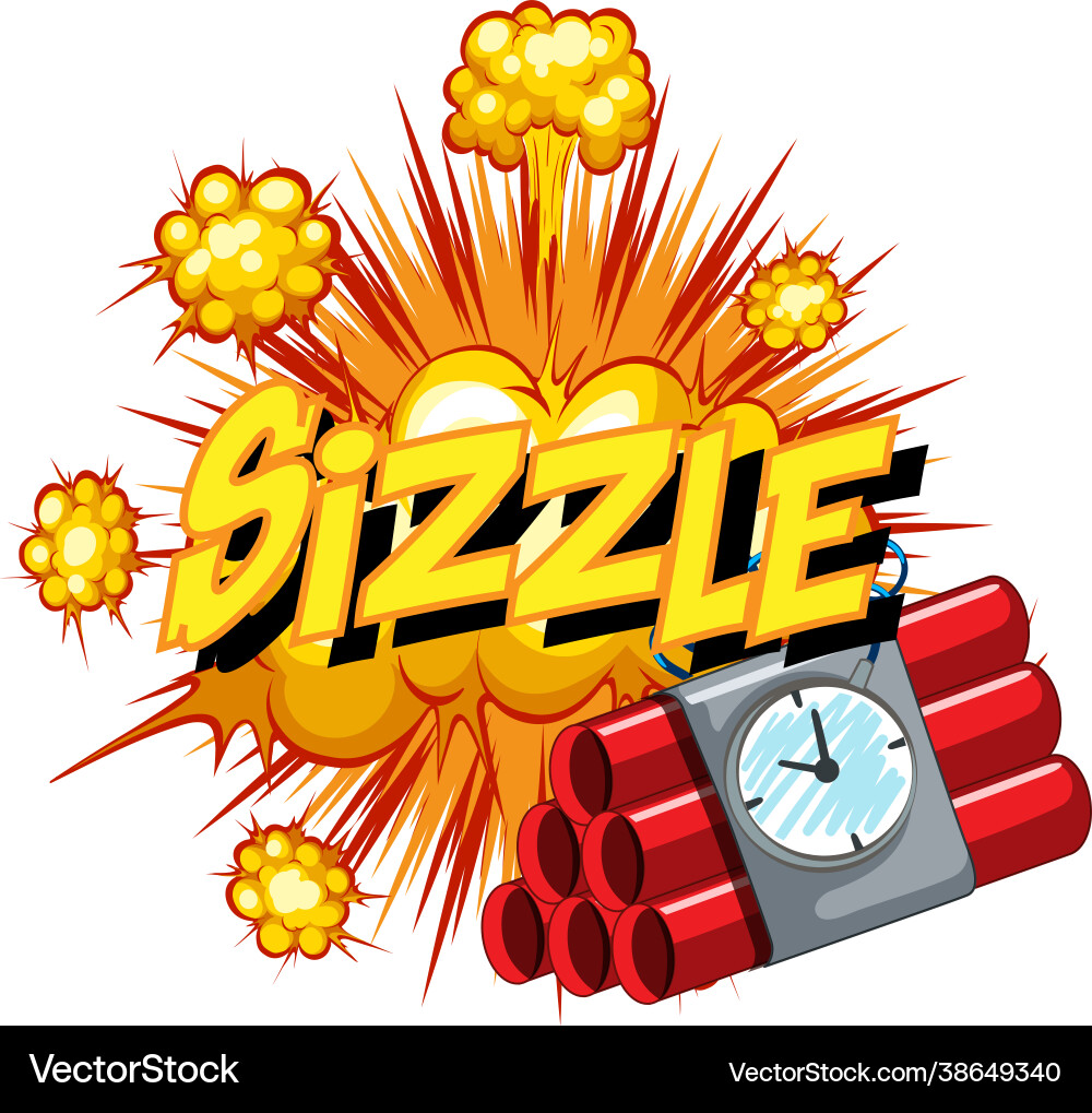 Comic Speech Bubble with Sizzle Effect Royalty Free Vector