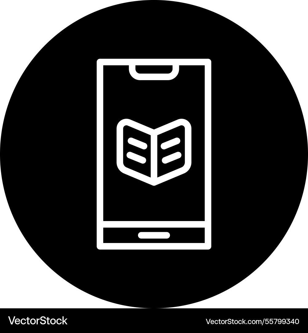 Ebook icon design Royalty Free Vector Image - VectorStock