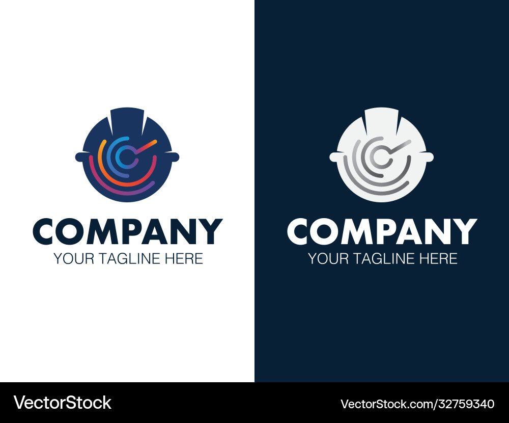 Modern Corporate Logo - Construction Theme Vector Image