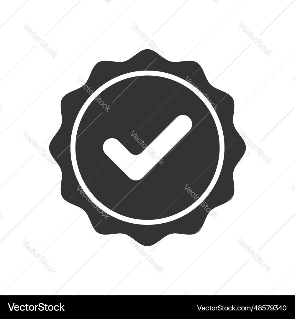 Quality Confirmation Icon Royalty Free Vector Image