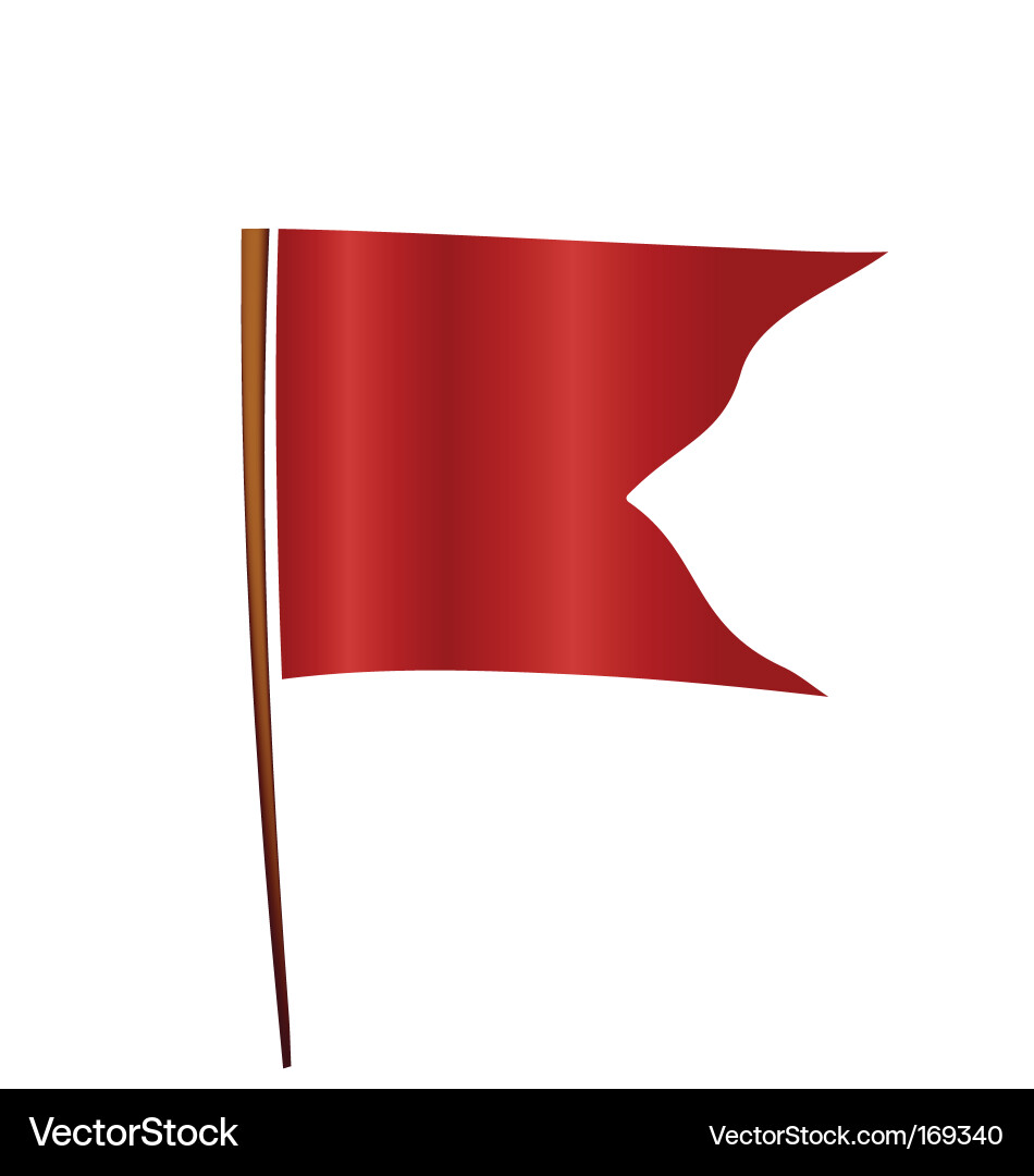 Red flag Royalty Free Vector Image - VectorStock