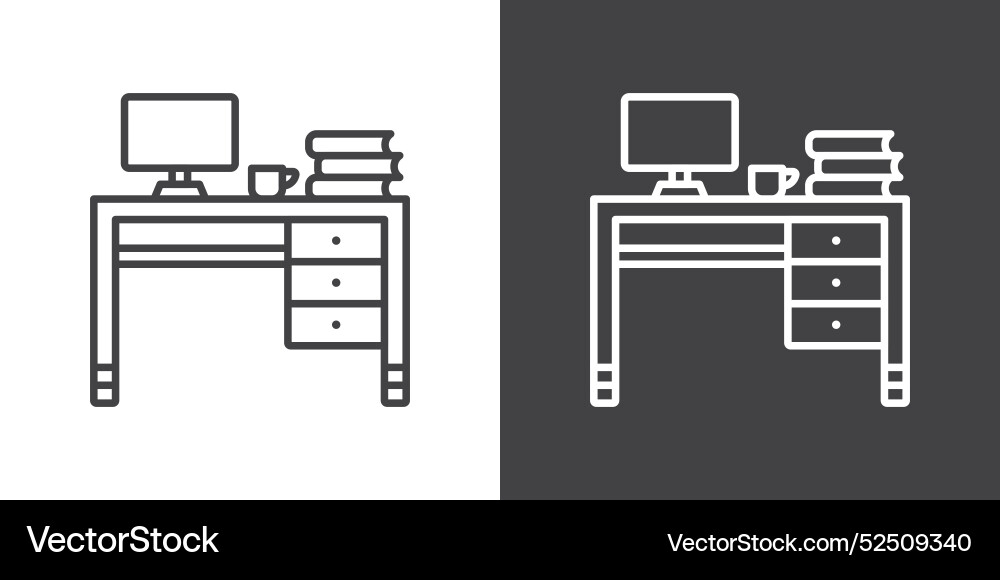 Study table icon Royalty Free Vector Image - VectorStock