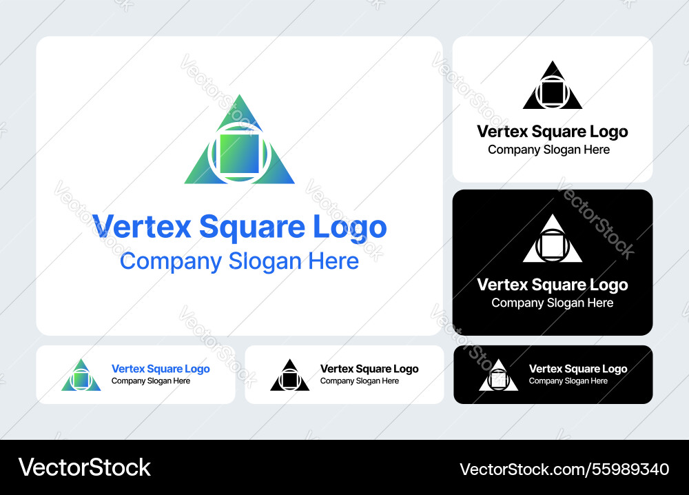 Vertex square logo precision and balance in Vector Image