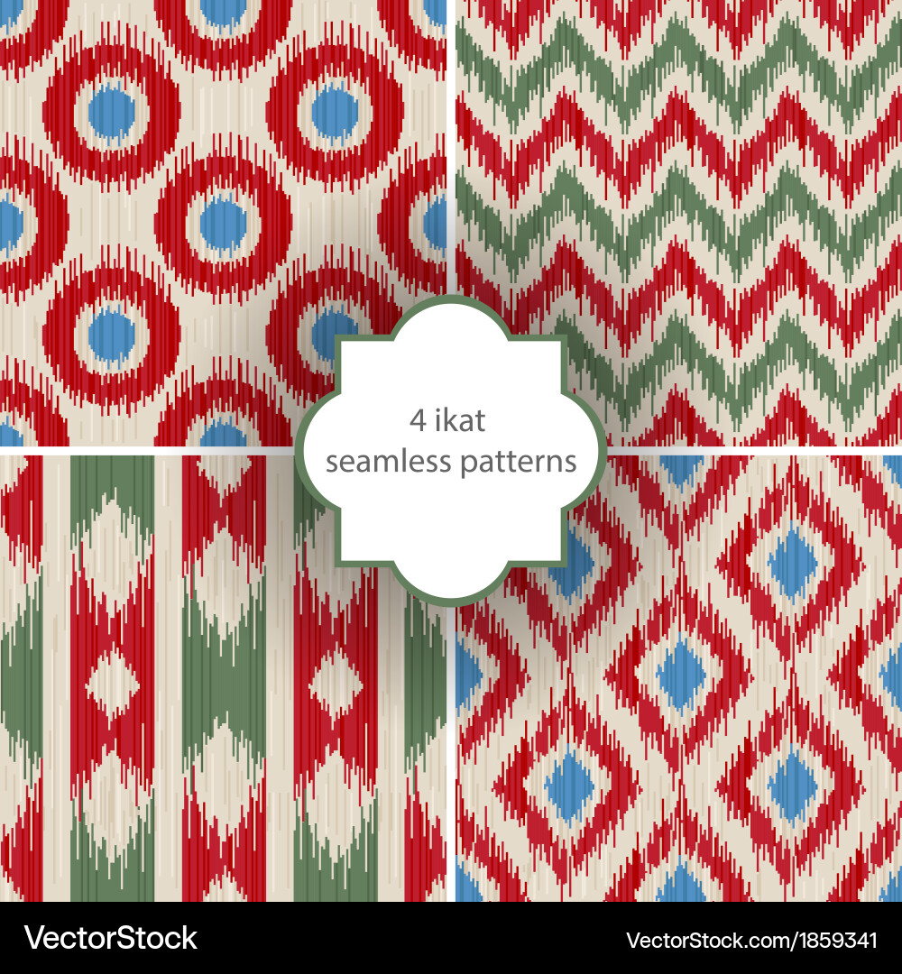 Ikat patterns Royalty Free Vector Image - VectorStock