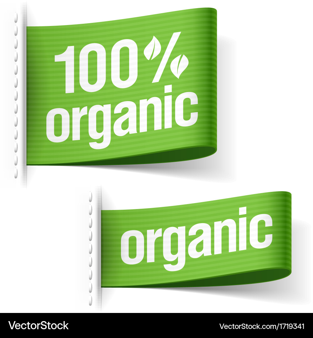 Organic product labels Royalty Free Vector Image