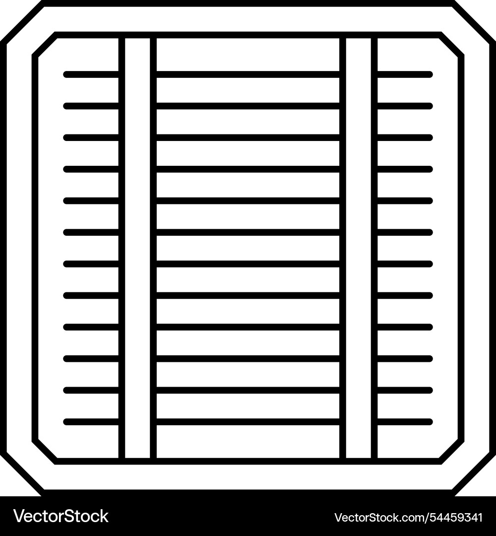 Photovoltaic cells solar panel line icon Vector Image