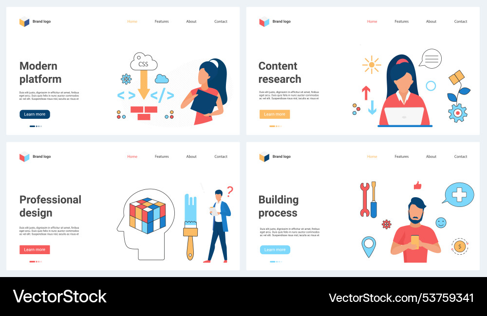 Professional design content development Royalty Free Vector