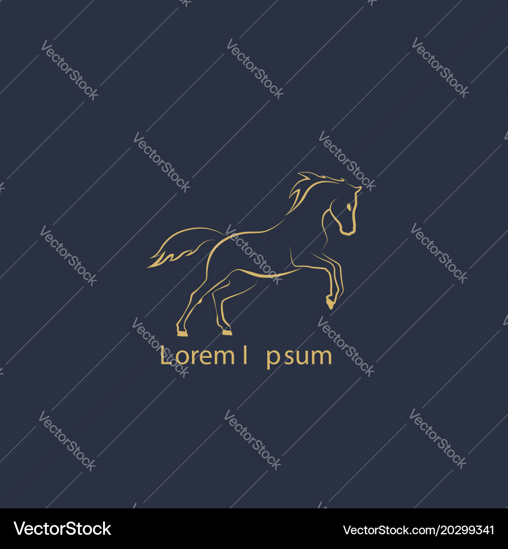 Running Horse Logo Royalty Free Vector Image - VectorStock