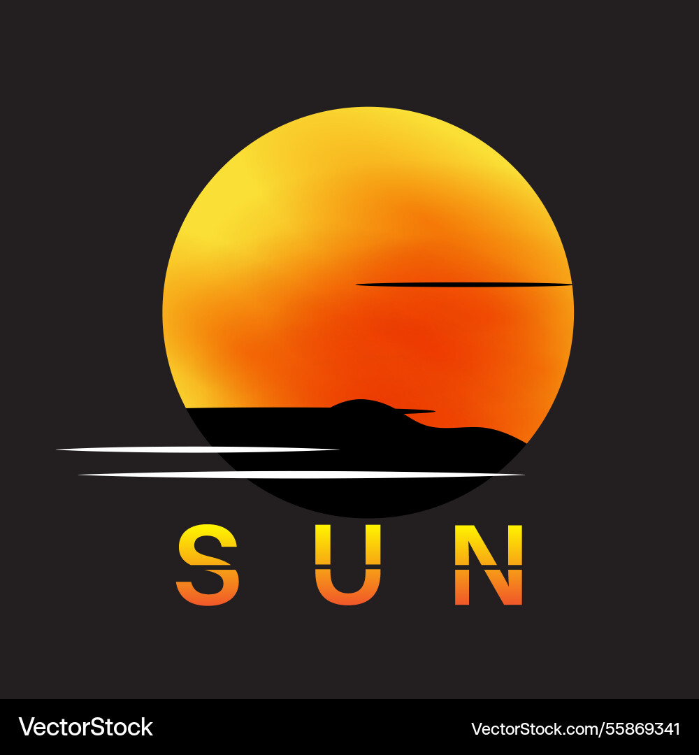 Sun logo Royalty Free Vector Image - VectorStock