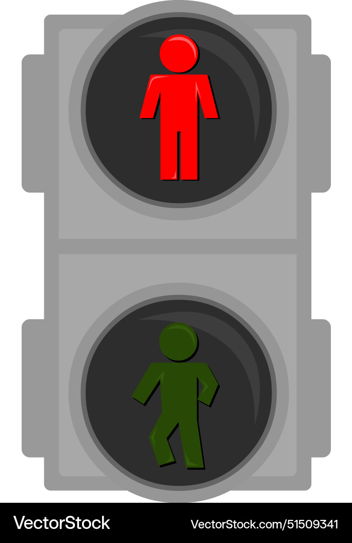 Traffic light figures Royalty Free Vector Image