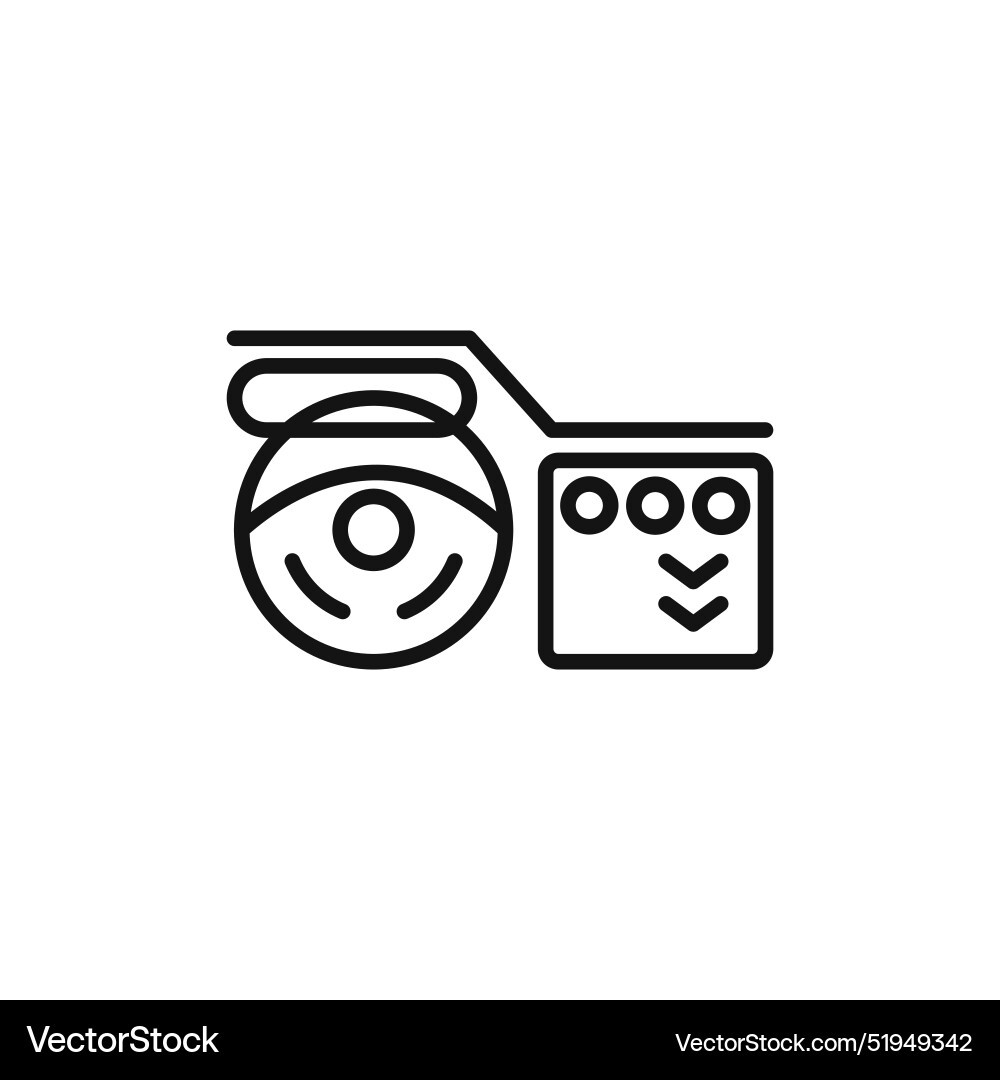 Car with touchscreen display logo sign outline Vector Image