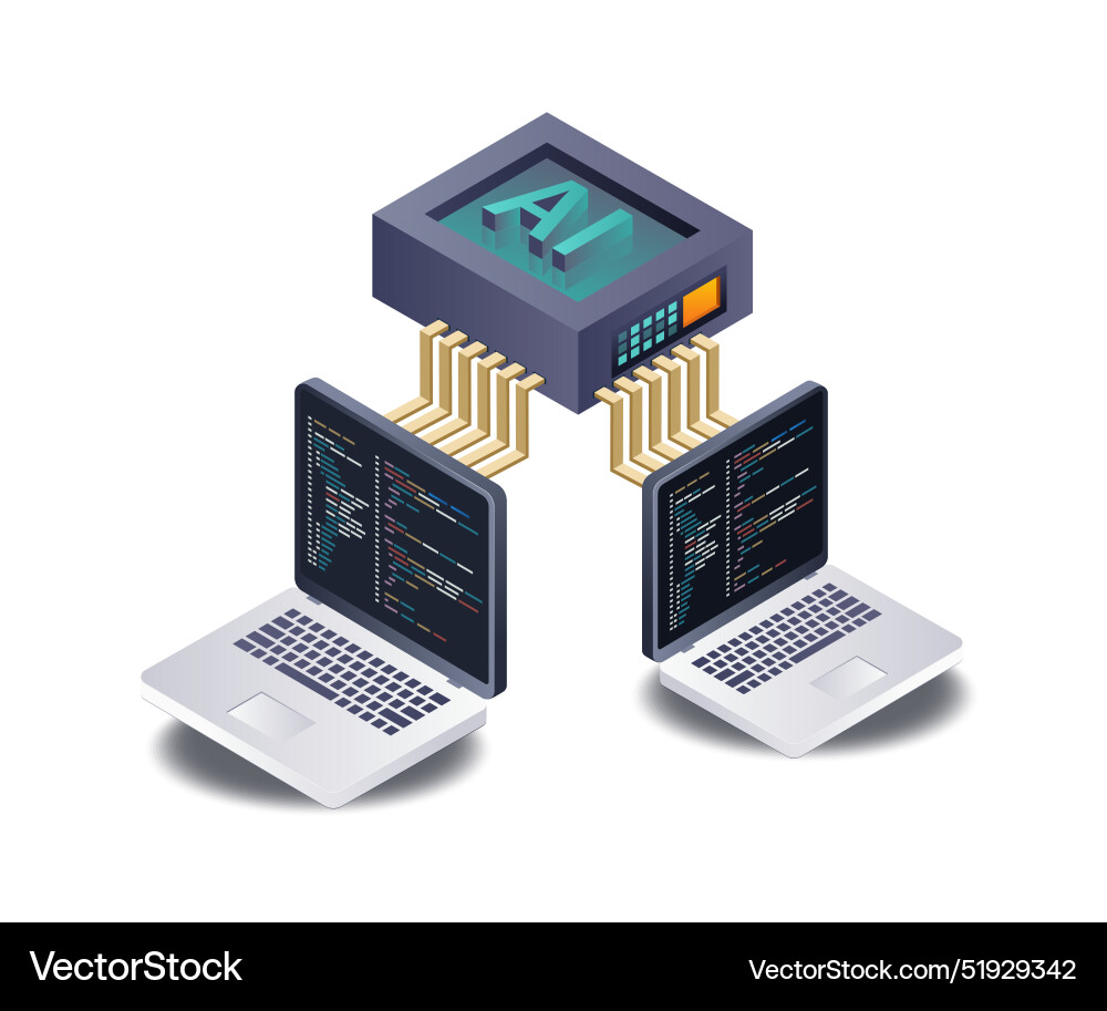 Developing artificial intelligence innovations Vector Image