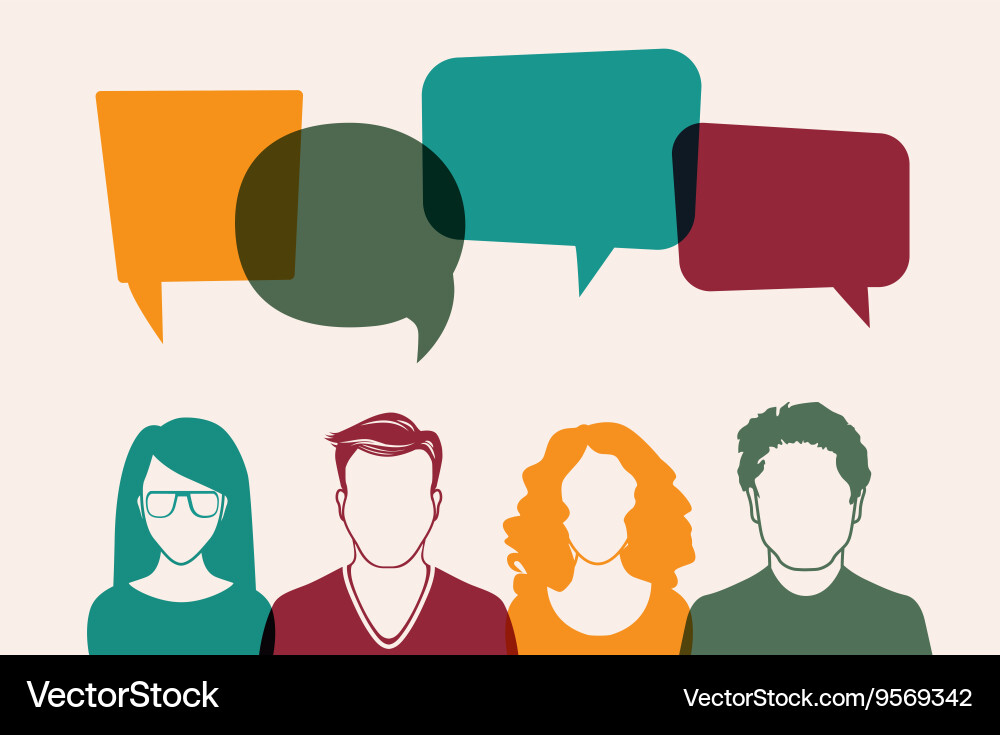 Four people Royalty Free Vector Image - VectorStock