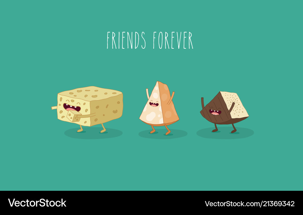 Friends of cheese Royalty Free Vector Image - VectorStock