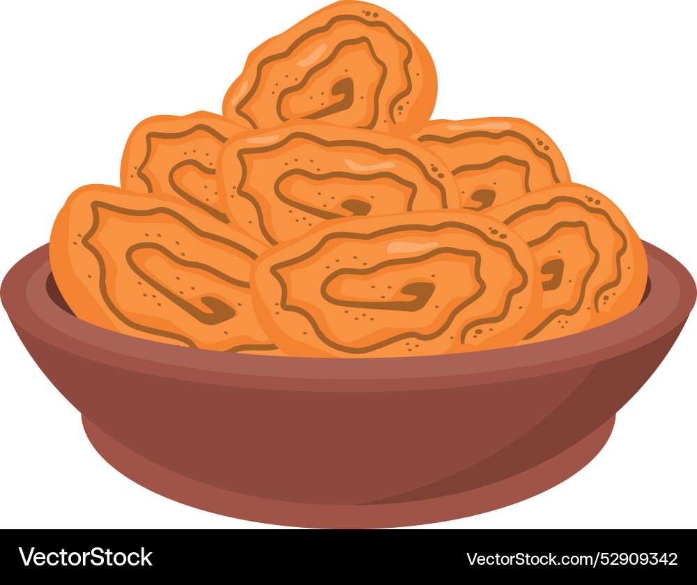 Malpua indian food dish Royalty Free Vector Image