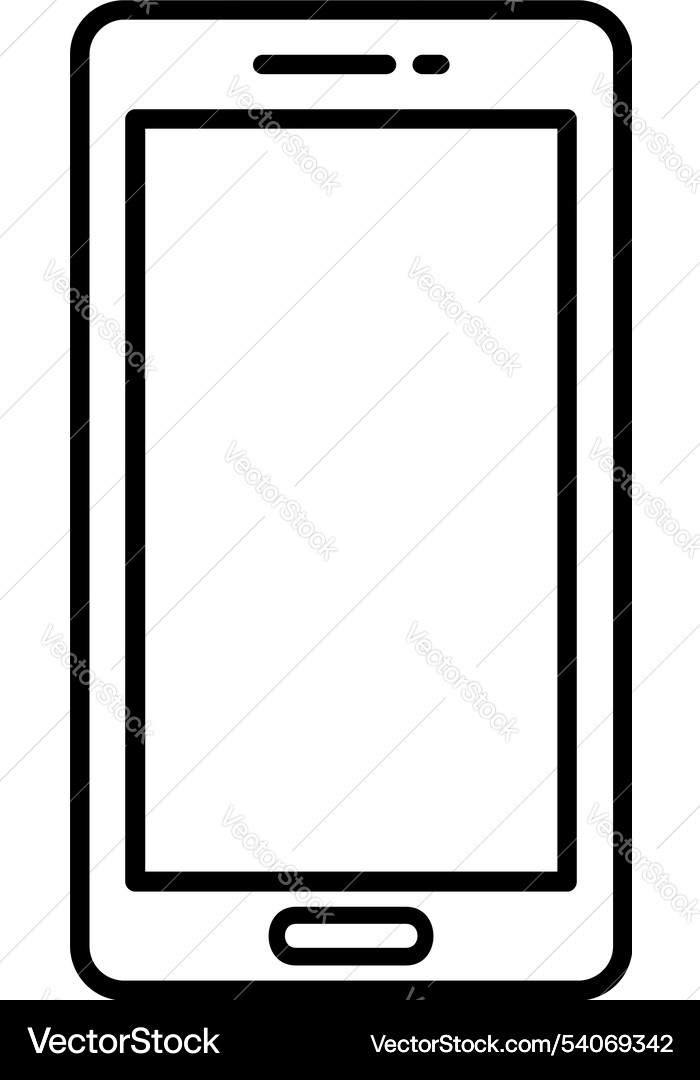 Mobile phone line icon design Royalty Free Vector Image