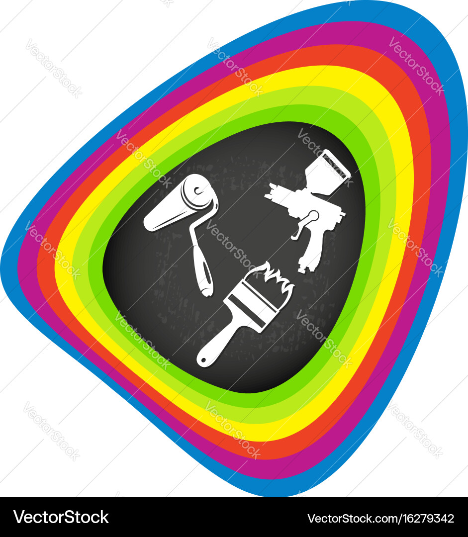 Painting tool symbol Royalty Free Vector Image