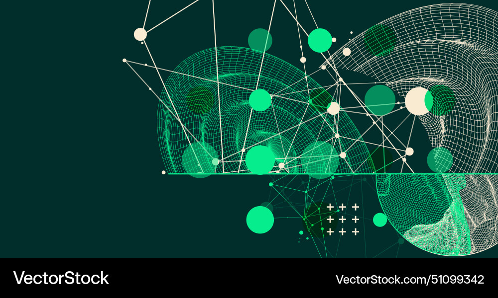 Template for science and technology presentation Vector Image