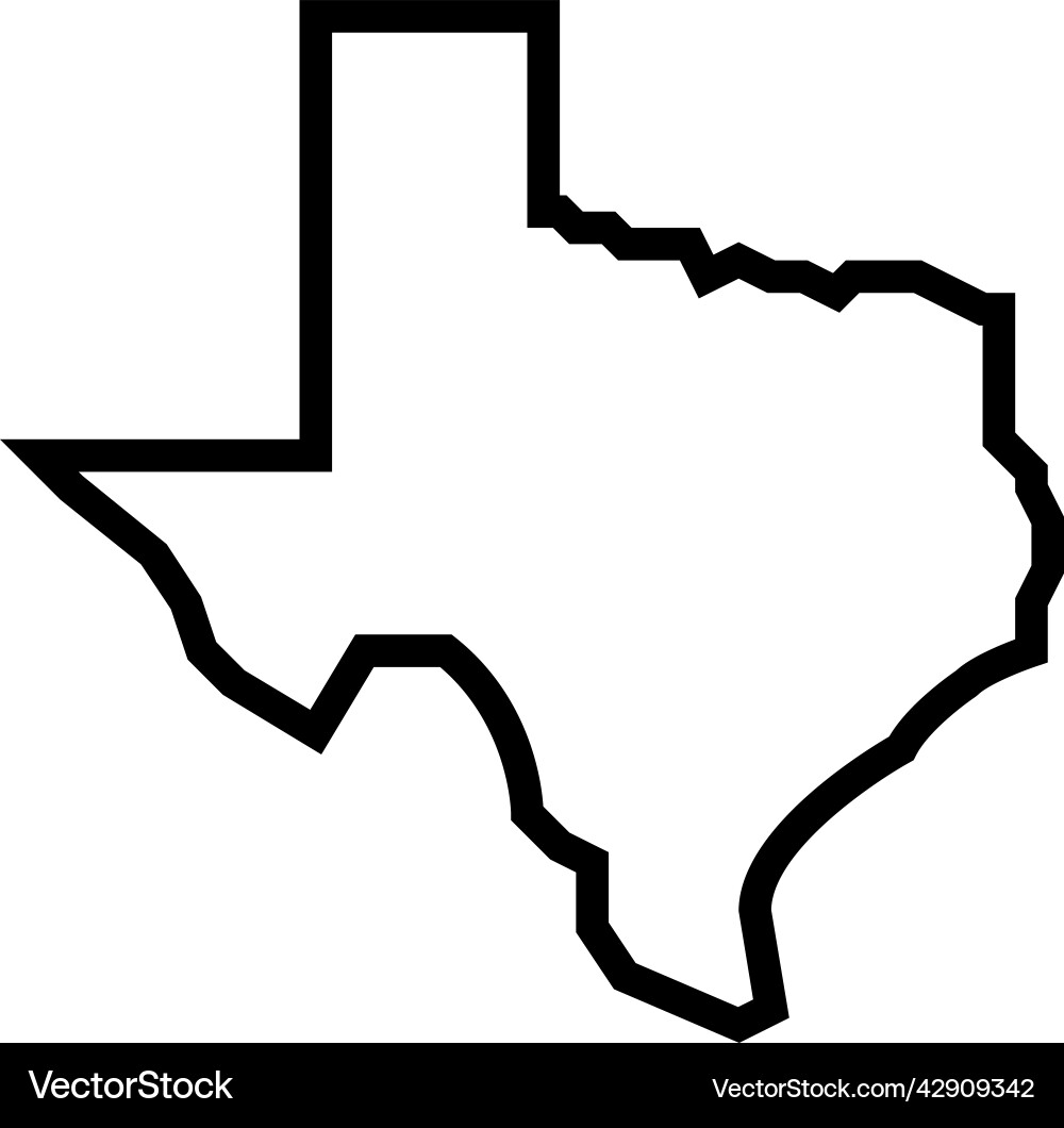 Texas state line icon Royalty Free Vector Image